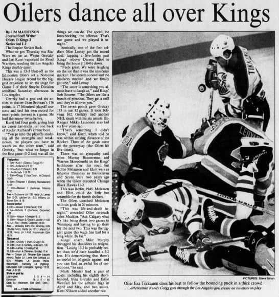 Throwback Thursday: Today in 1987, Edmonton Oilers Wayne Gretzky sets ...