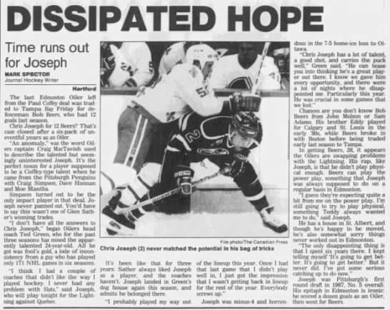 Throwback Thursday: This week in 1993, Edmonton Oilers acquire Bob Beers