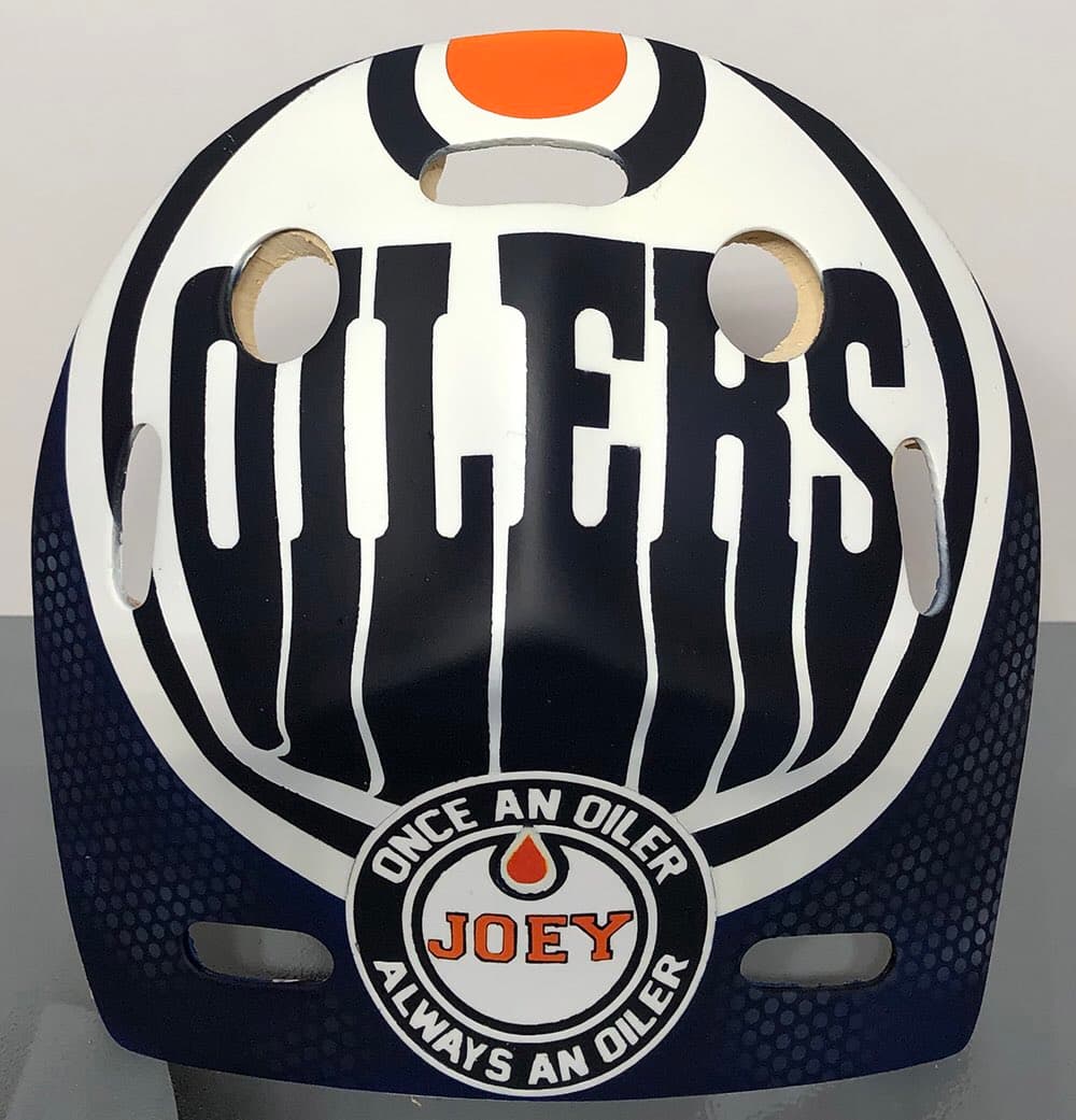 Edmonton Oilers goalie Mike Smith unveils new mask with tribute to Joey ...