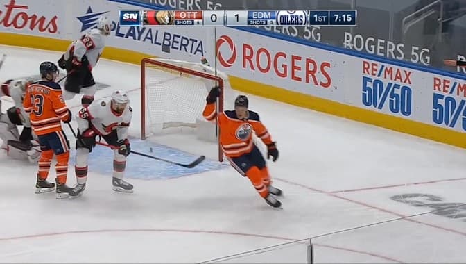 Jesse Puljujarvi scored his first goal of the season and it was a beauty