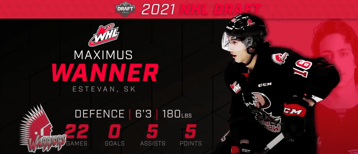 Edmonton Oilers select Maximus Wanner with the 212nd overall pick