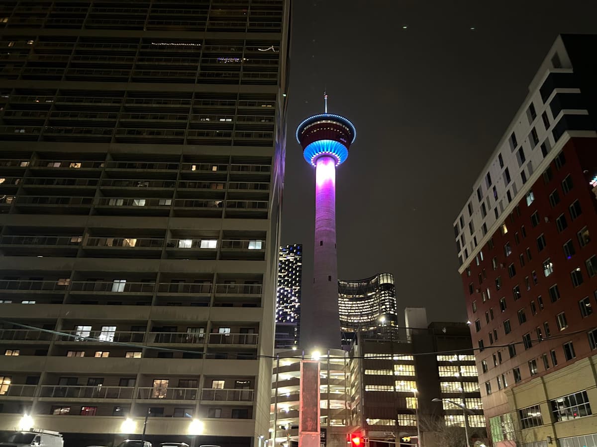 The Calgary Tower is getting lit up in blue and orange — but not for ...