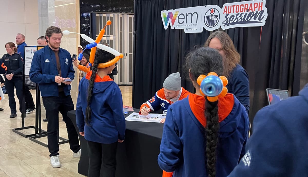 Oilers West Edmonton Mall autograph session set for November 27th